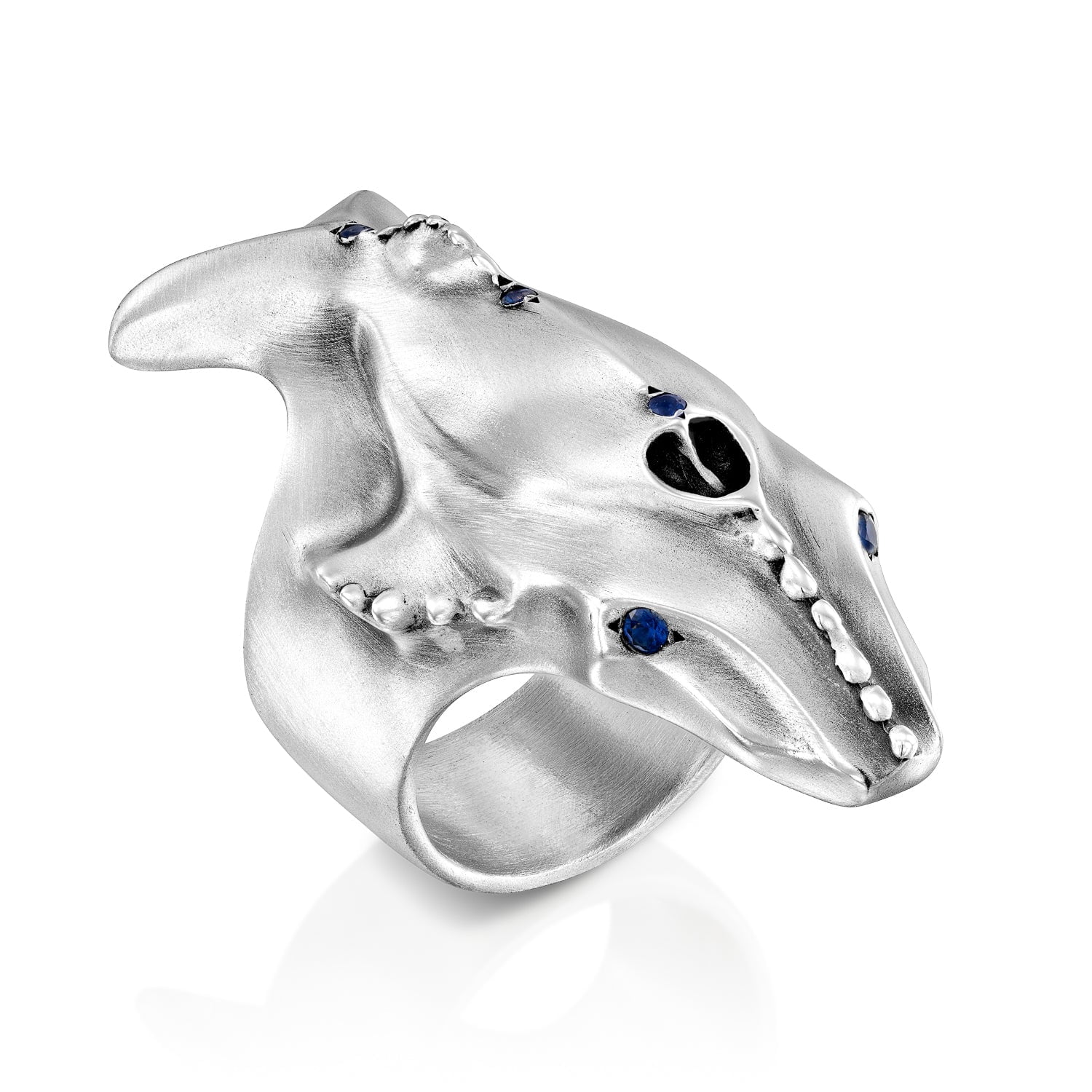 Whale Ring with Blue Sapphires