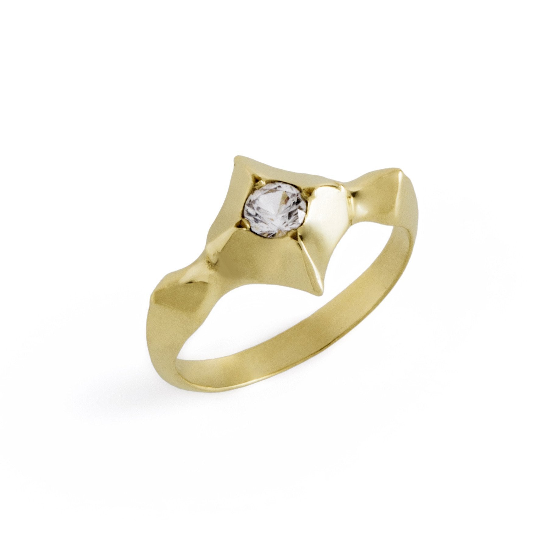 Pointy Solitaire Ring